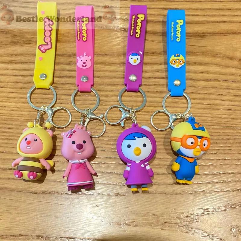 Pororo Loopy Petty Creative Backpack Rubber Car Bag Keychain - TikTok ...