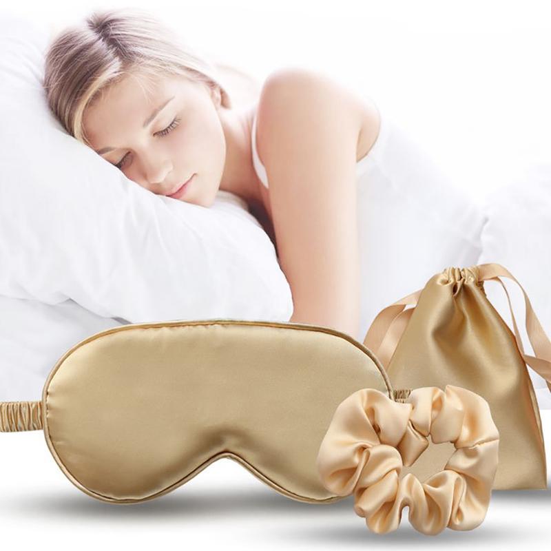 1set soft durable silk sleeping mask Night Sleep Eyes Cover Relax ...