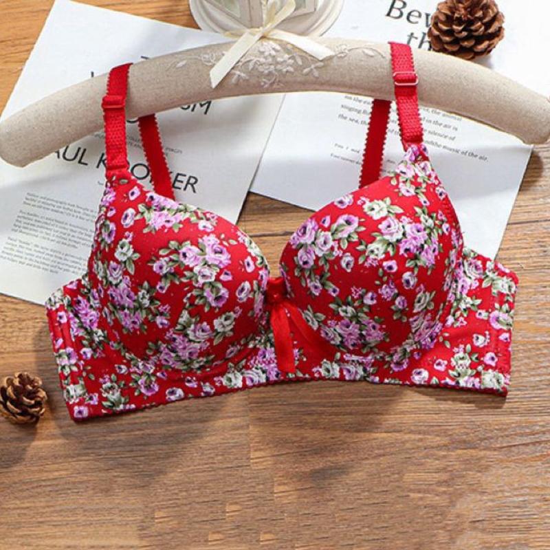 Women Bra Wired BC Cup Floral Polyester Full Coverage Baju Dalam ...