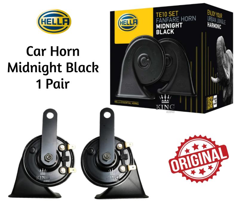 1 Pair~ TE10 MIDNIGHT BLACK TWIN TONE BM HORN 12V CAR MOTORCYCLE ...