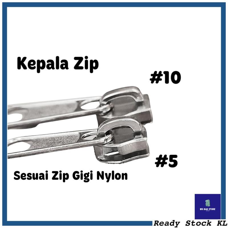 Kepala Zip Slider Head Gigi Nylon Zipper #5 #10 @ Ready Stoc - TikTok ...