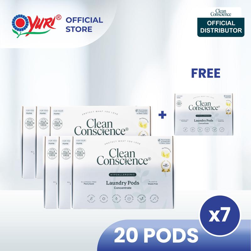 [Buy 6 Get 1 Free] Clean Conscience 6-in-1 Laundry Pod Hypoallergenic ...