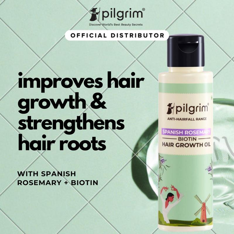 Pilgrim Spanish HAIR GROWTH OIL with Rosemary & Biotin for stronger ...