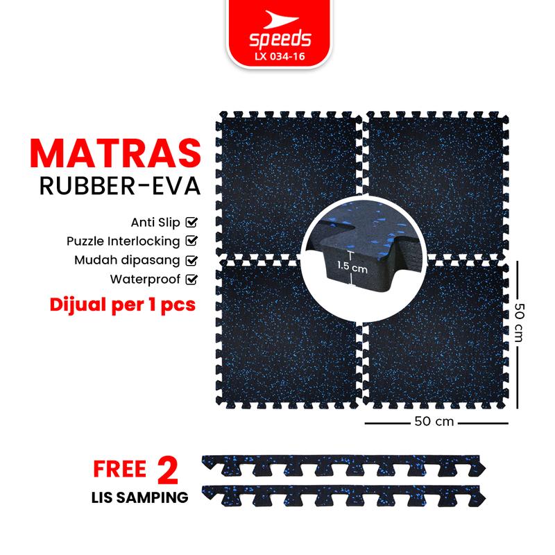SPEEDS Matras Anti Slip Waterproof Lantai Puzzle Rubber-Eva Matras ...