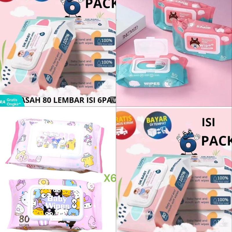 (Isi 6)Tisu basah bayi 80 series tissue basah baby murah bab - Shop ...