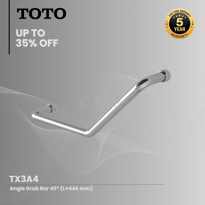 Promo Angle Grab Bar TOTO TX3A4 / Pegangan Kamar Mandi TOTO / Handle ...