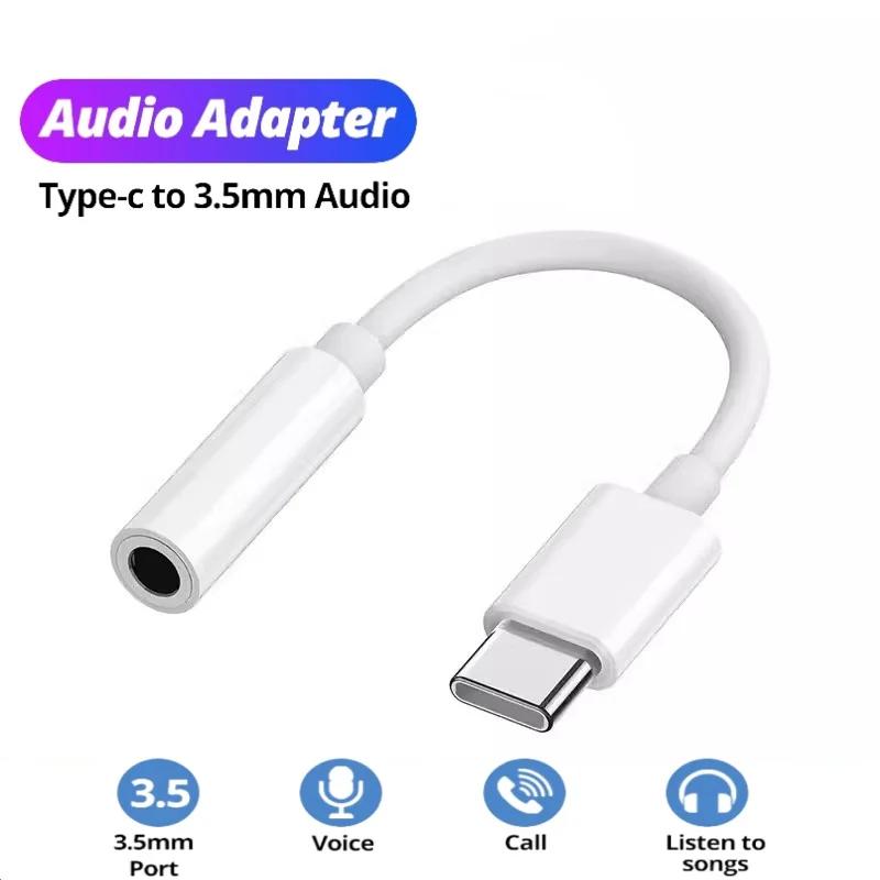 Adaptor Earphone USB Tipe C ke Jack 3,5, Konverter Kabel Audio USB-C 3 ...