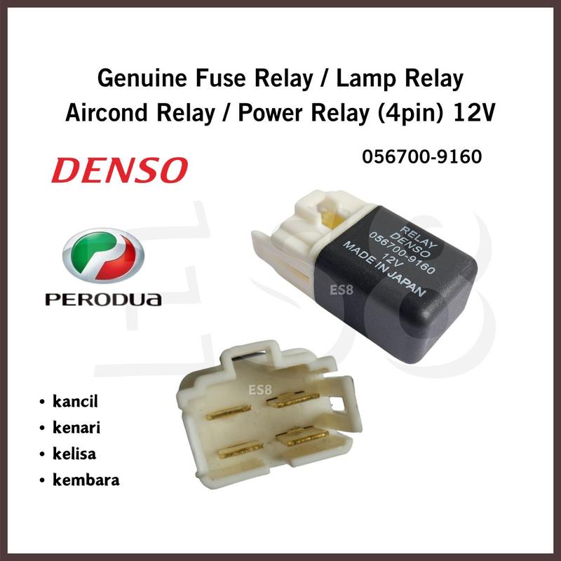 Perodua Denso Lamp Aircond Fuel Pump Fuse Power Relay 056700-9160 ...