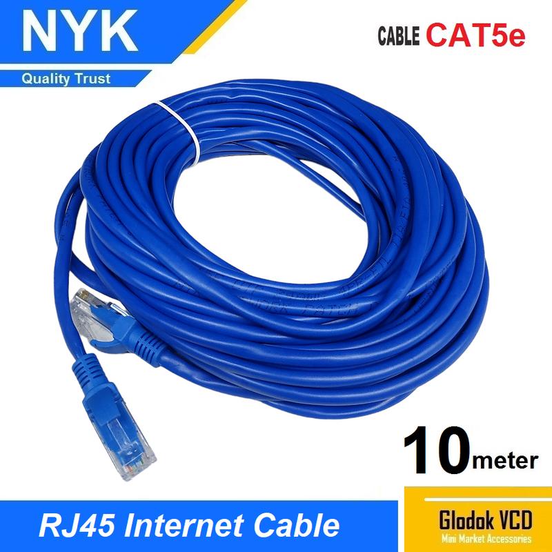 Kabel Lan UTP Cat5E 10m Internet Ethernet Cable NYK 10 meter - Shop ...