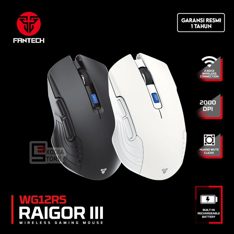 Fantech RAIGOR III WG12 WG12R WG12RS Silent Mouse Wireless Gaming - Shop | Tokopedia