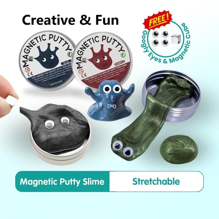 Promo Popular Mainan Slime Magnetic Putty DIY Playdough Magnet Clay Mud ...