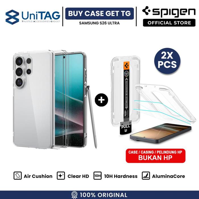 Promo [Bundling] Spigen Galaxy S26 Ultra Case Ultra Hybrid (Crystal ...
