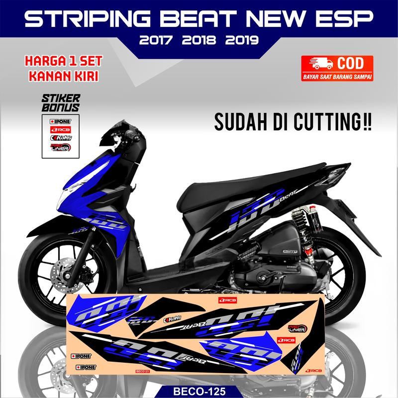 Striping Beat Fi New Esp Variasi 2017 2018 2019 Sticker Setiker - Shop ...