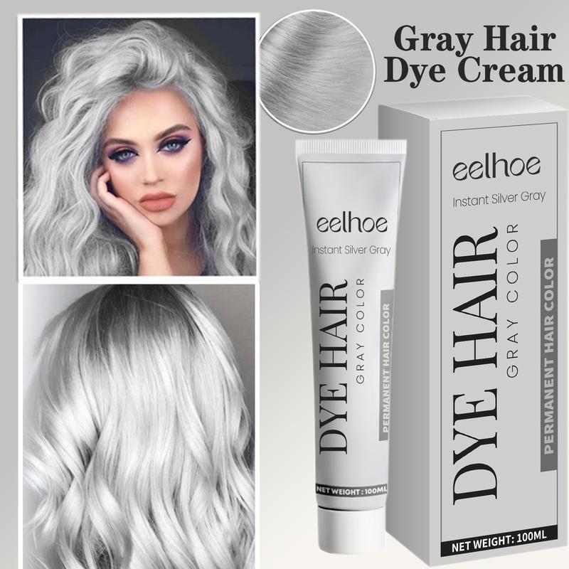 EELHOE Gray Hair Dye Cream Punk Style Nature Permanent Light - TikTok ...