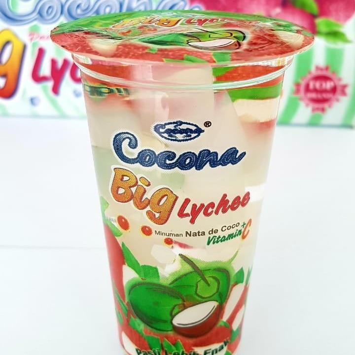 (12 cup x 260 ml) Cocona Big Lychee - Minuman Nata de Coco rasa Lychee ...