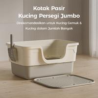 Promo Kucing Litter Box Ruang yang sangat besar Cat Toilet Tempat Bak ...