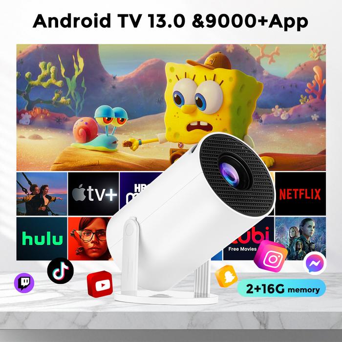 Promo ISINBOX 2+16G HY300 Pro 28000 Lumens 4K Smart Projector Android ...