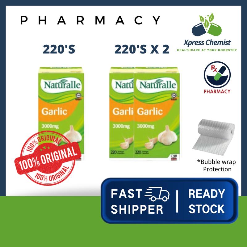 NATURALLE GARLIC 3000MG SOFTGEL CAPS 220'S | 2 X 220'S (EXP 08/2028 ...