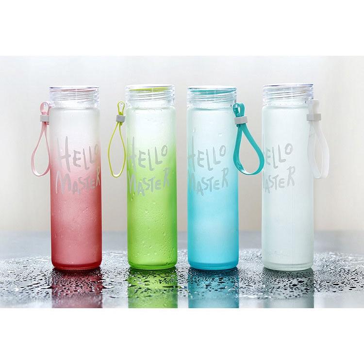 VC Art Glass Water Bottle 400ml Hello Master Bottle Non Toxi - TikTok ...