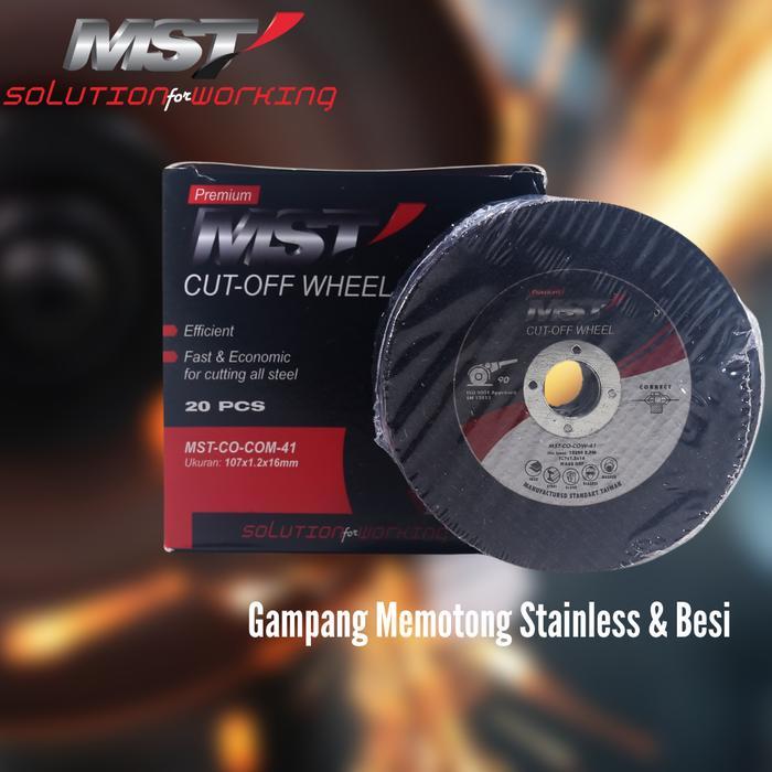 MST Batu Grinda Potong 4" Besi Stainless CUT-OFF WHEEL 107x1.2x16mm ...