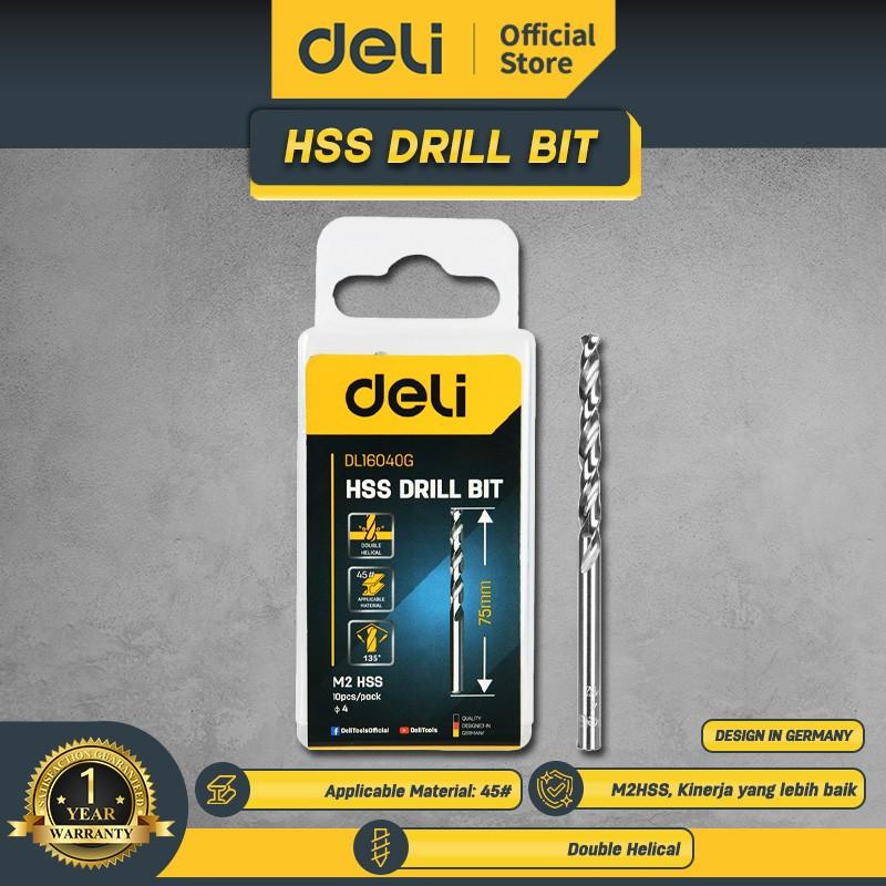 Deli Mata Bor Besi HSS 3, 4, 5, 6, 7, 8 mm / HSS Drill bit EDL160X0G - Shop | Tokopedia
