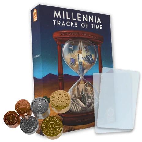 Jual Millennia Tracks of Time Board Game With Sleeves and Metal Coins ...