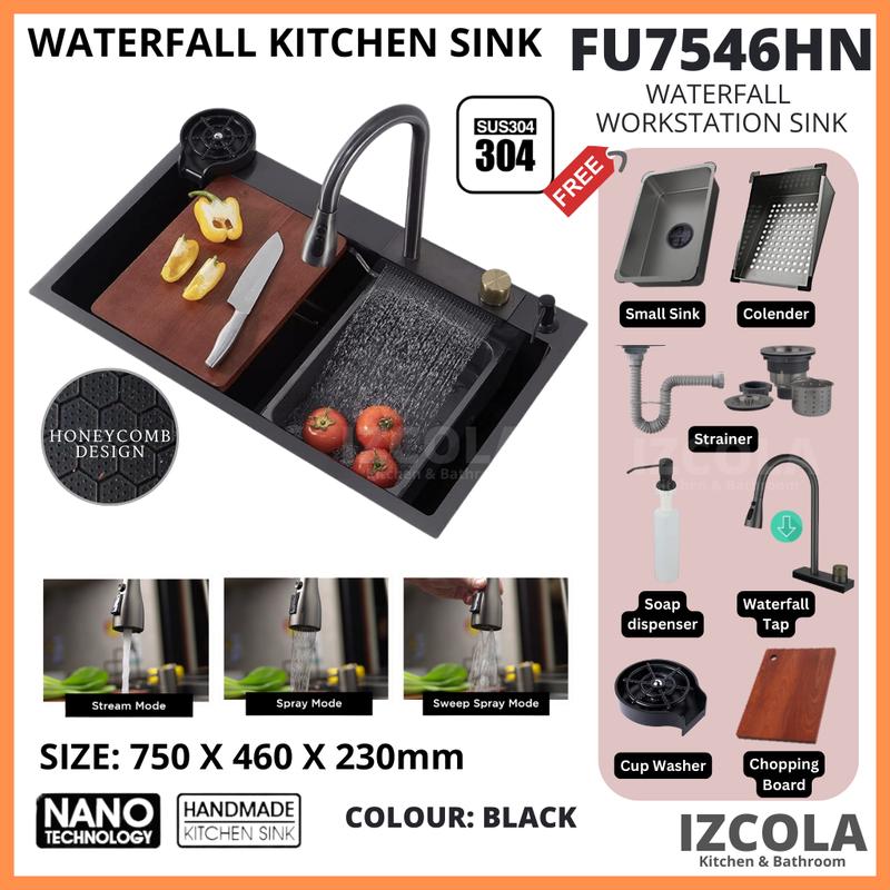 Honeycomb Waterfall kitchen sink / Premium Nano HONEYCOMB Sink - TikTok ...