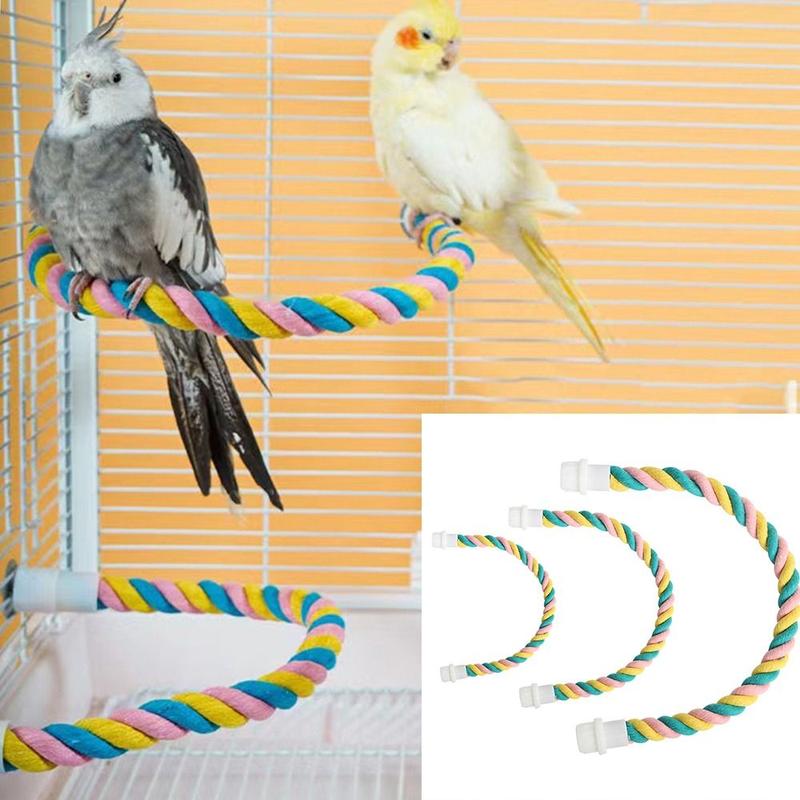 Creative Cotton Parrot Climbing Cotton Rope Bird Toy Pet Stand - TikTok ...