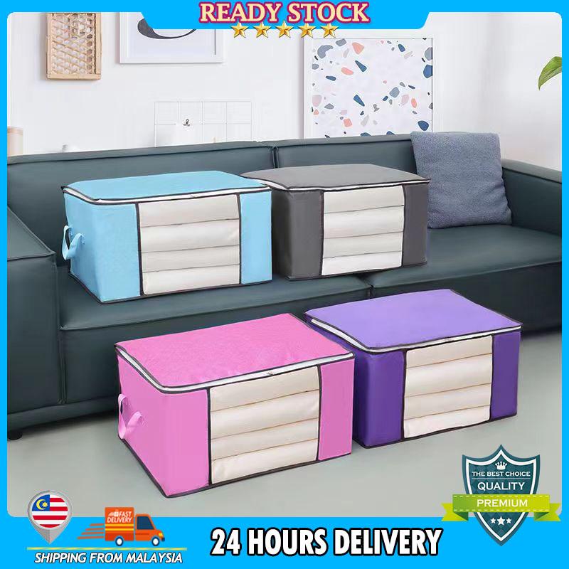 (COD)Large Storage Box Blanket Storage Bag Foldable Clothes Storage ...