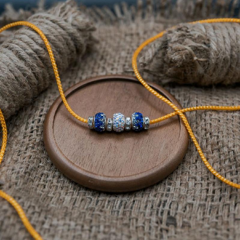 Thali Kayiru Blue White & Rainbow White Beads Jewelry - TikTok Shop ...