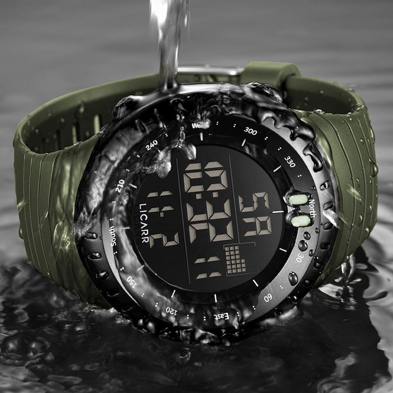 Jam Tangan Lelaki, Jenama LICARR, Fesyen Sukan, Paparan Digital ...