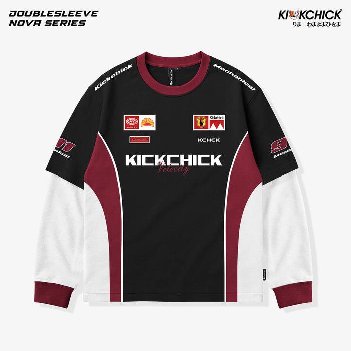 Promo Kickchick Doublesleeve Nova Velocity Black | Kaos Atasan | Lengan ...