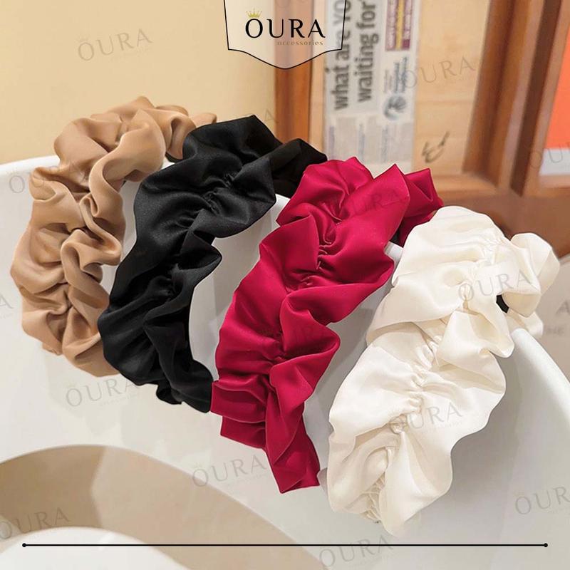 Bando Kerut Bando Scrunchie Headband Cruella Gelombang Bandana - Shop ...