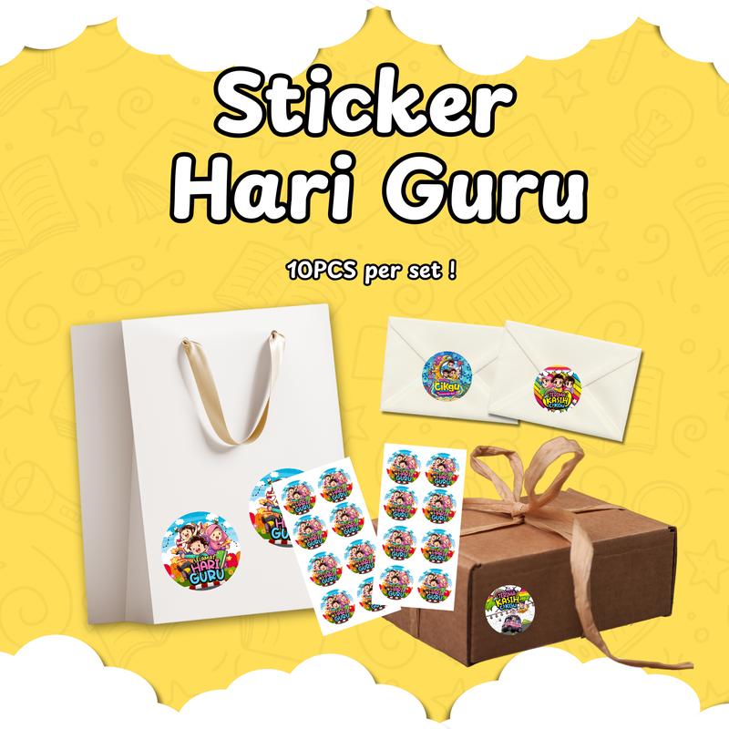 Sticker Hari Guru Pelekat Hadiah 5CM Kertas Putih Stationery - TikTok ...
