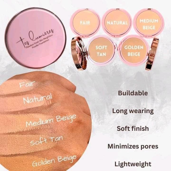 Tes Lumieres Powder Foundation Hydrating Long-lasting Oil Control ...