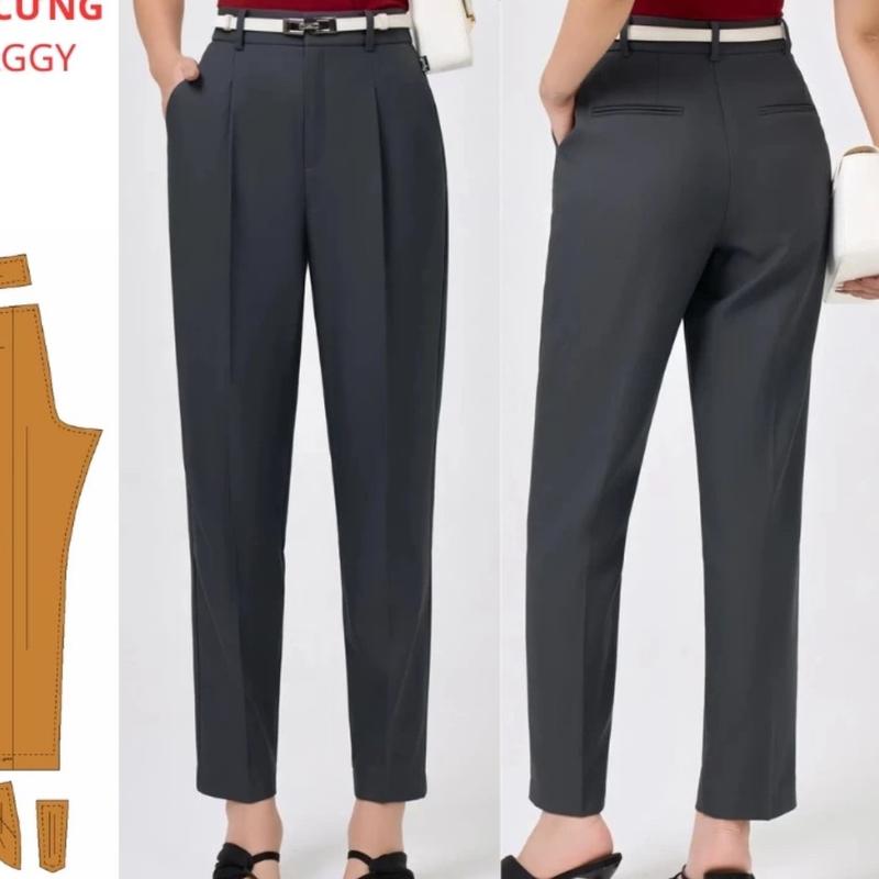 Quần tây công sở nữ lưng cao dáng côn đứng TÂY COLLECTION vả - TikTok ...