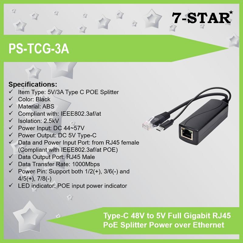 7-STAR* [30 Days Warranty] Type-C 48V to 5V Full Gigabit RJ4 - TikTok ...