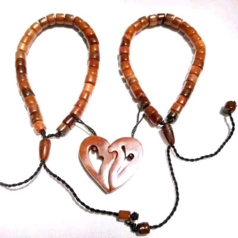 Gelang kaokah Gelang couple couplle love sepasang Marjan Coklat&Hitam ...