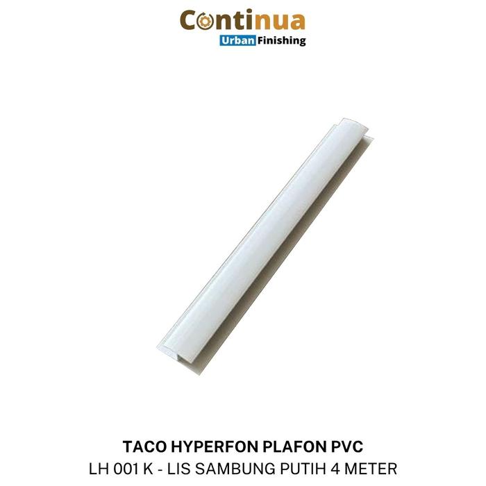Jual TACO HYPERFON LIST PLAFON PVC LH 001 K - LIS SAMBUNG PUTIH 4 METER ...