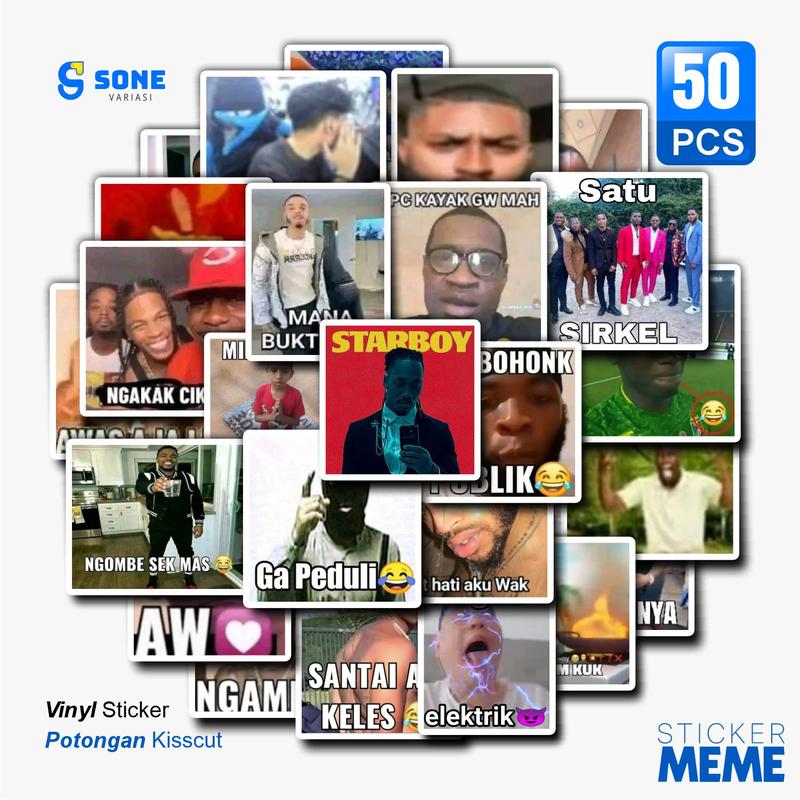 Sticker Pack MEME JOMOK Aesthetic Paper Vinyl Waterproof Dekorasi ...