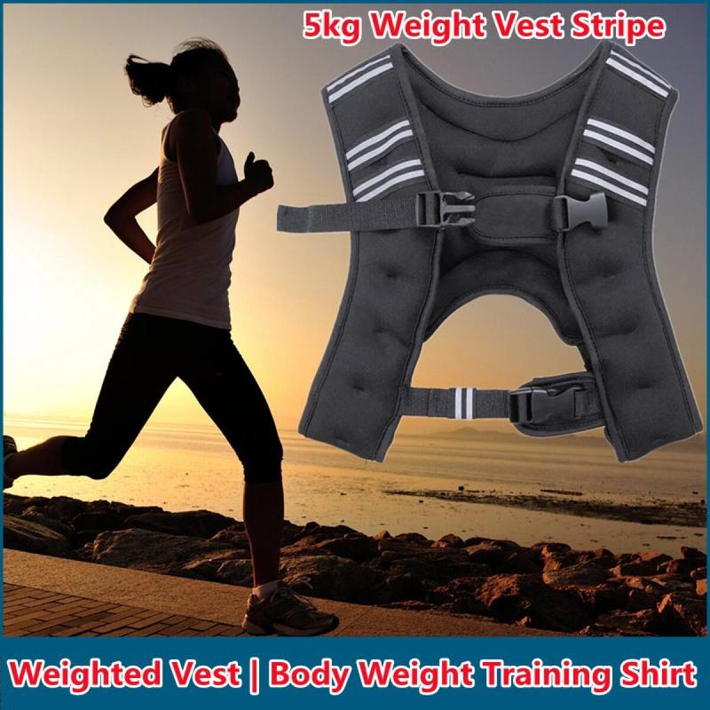 Weighted Vest | Body Weight Training Shirt, 5kg Weight Vest Stripe ...