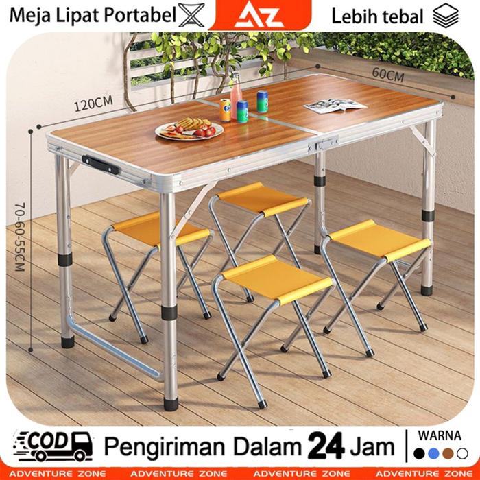 Promo AZ Meja Lipat Koper Hpl Meja Serbaguna Meja Lipat Portable Meja ...