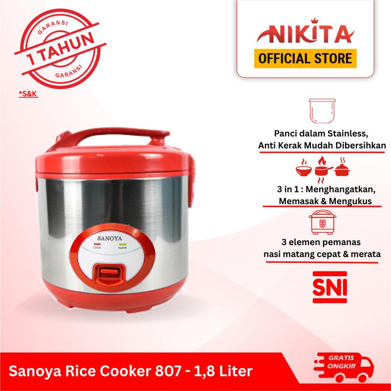 NIKITA Rice Cooker – Magic Com Sanoya 807 3in1 | Stainless | - Shop ...