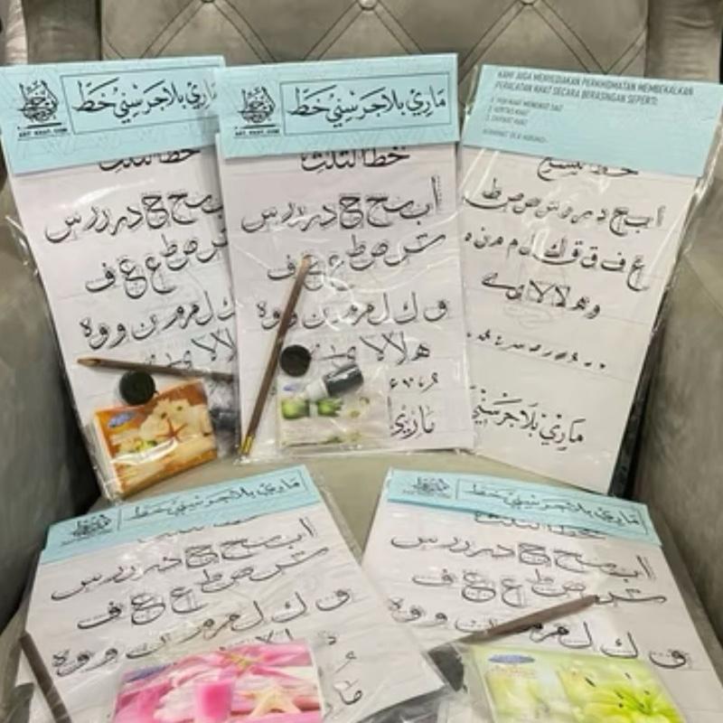 Original Set Khat BEGINNER with Kayu Resam Kertas Dakwat Tis - TikTok ...
