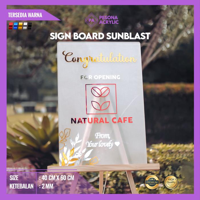 Jual Welcome Sign Wedding Sunblast Papan Ucapan Acrylic Custom Gold ...