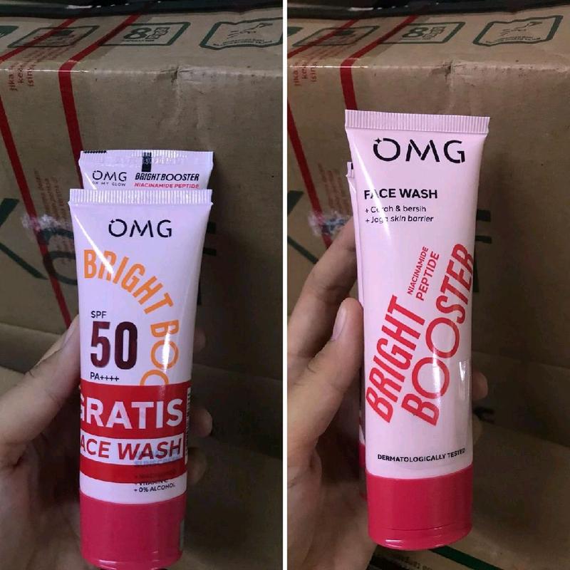 OMG Bundle 2 - sunscreen spf 50 PA+++ & Facial wash 50g - Shop | Tokopedia