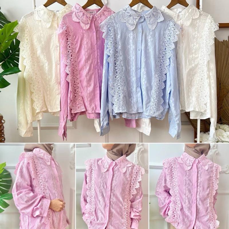 Ellea Blouse Full Brocade - By VNCV - Shop | Tokopedia