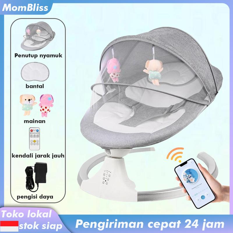 Ayunan Bayi Otomatis Elektrik Baby Swing Listrik Lipat Bouncer - Shop ...