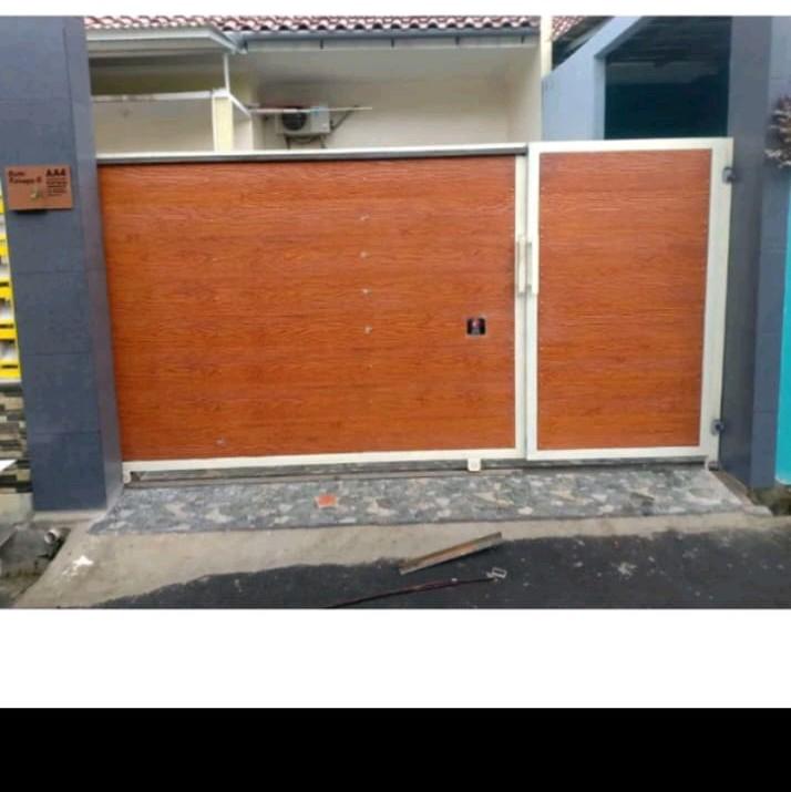 pagar minimalis geser/dorong motif grc - Shop | Tokopedia