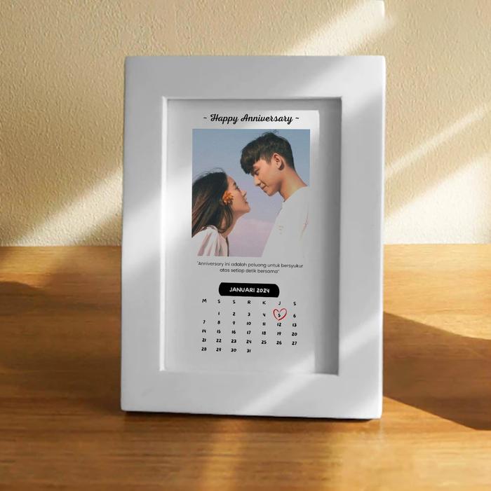 Jual Calendar Date Foto Miniframe Custom Foto + Bingkai 4R - Frame Foto ...
